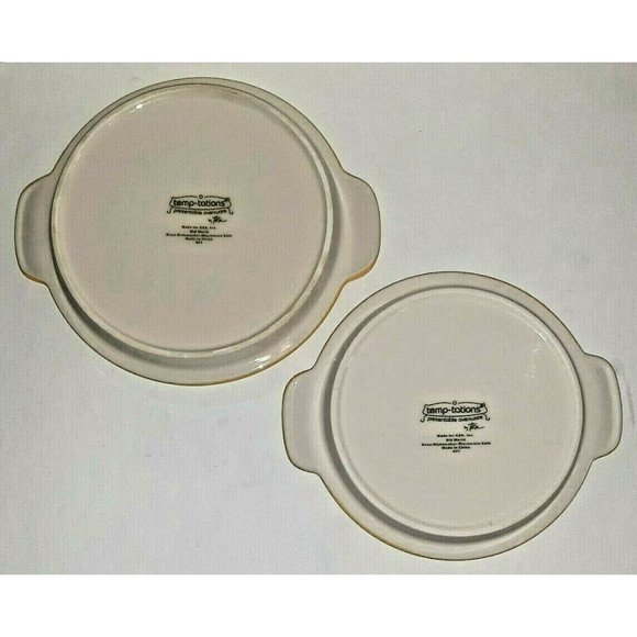 Temptations | Dining | Temptations Qvc 2 Round Old World Yellow Trivets ...